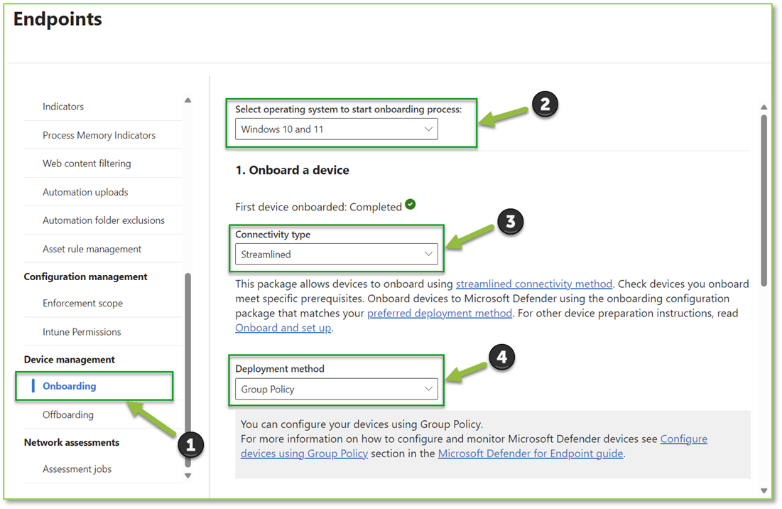 RMM Tool "Single Run" Script Creation for MDE (Windows)