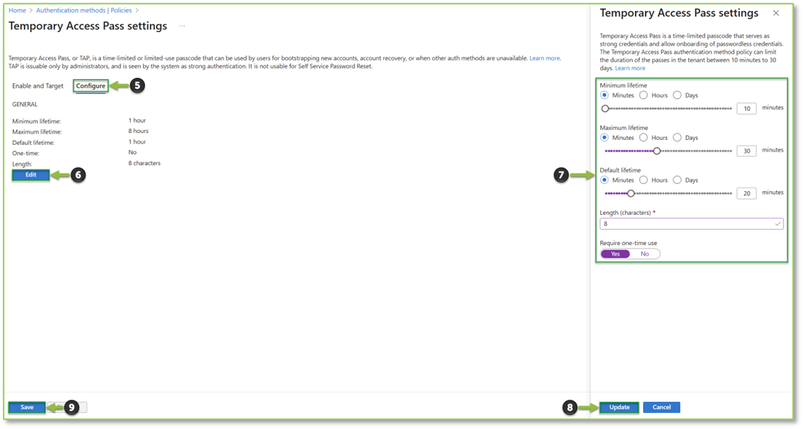 Manage Temporary Access Pass (TAP)