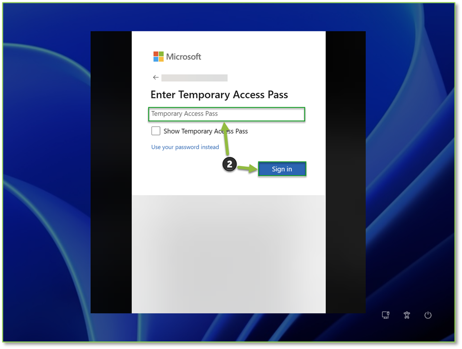 User Login - Sign-in Using TAP