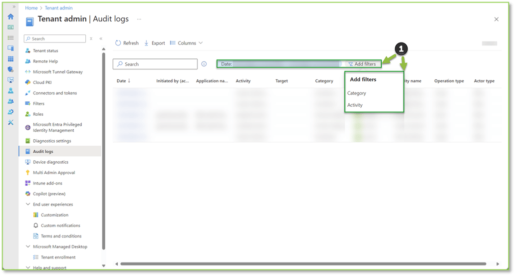 Intune Audit Log Report