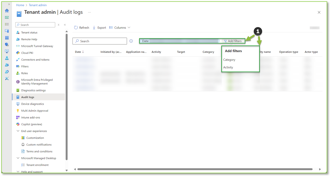 Intune Audit Log Report