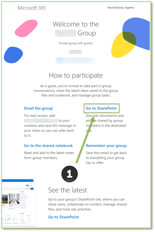 Accepting a SharePoint Invite