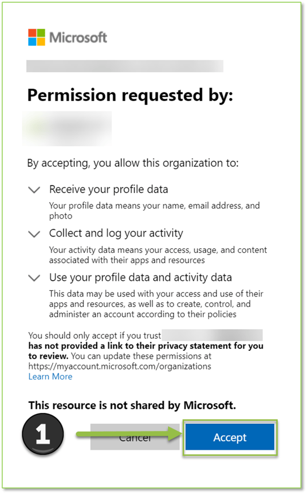 Accepting a SharePoint Invite