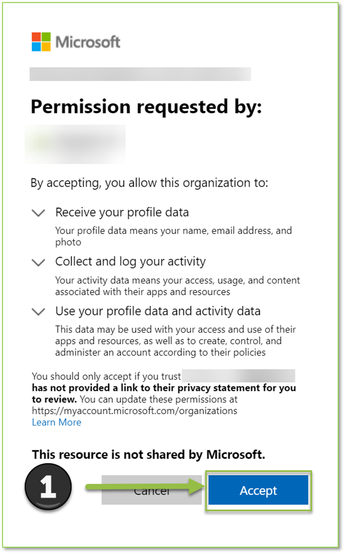 Accepting a SharePoint Invite