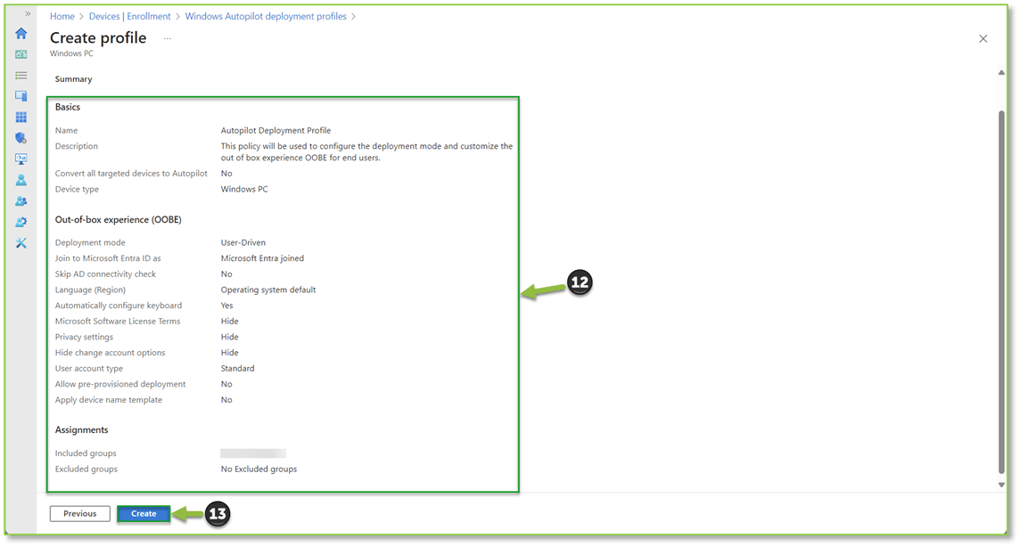 AutoPilot Deployment Profile Creation