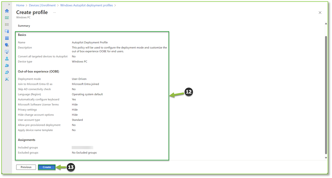 AutoPilot Deployment Profile Creation