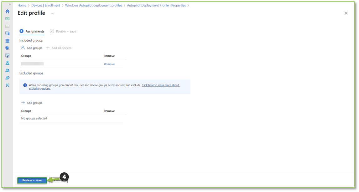 Autopilot Deployment Profile Modification