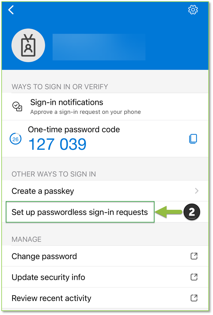 Enable passwordless sign-in with the Microsoft Authenticator App