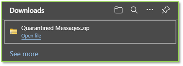 Defender for Email Download Message Action