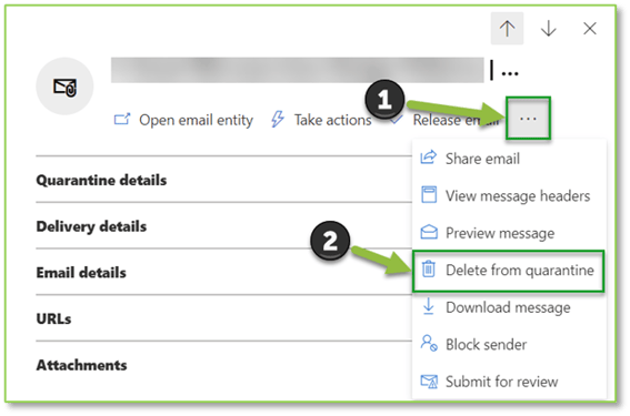 Defender for Email Quarantine Delete Action