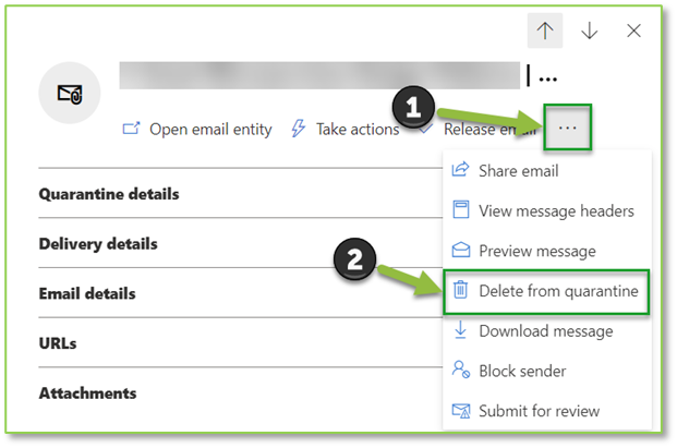 Defender for Email Quarantine Delete Action