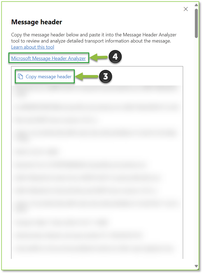 Defender for Email View Message Headers Action