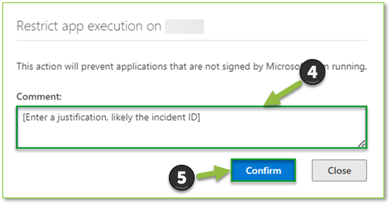 Defender for Endpoint App Execution Restriction Action