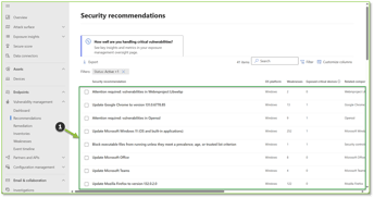 Defender Vulnerability Management Exception Action