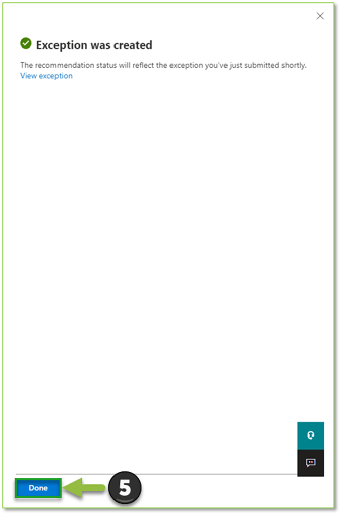 Defender Vulnerability Management Exception Action