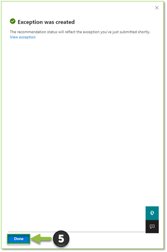 Defender Vulnerability Management Exception Action