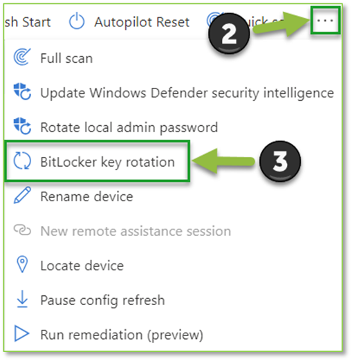 Device BitLocker Key Rotation Action
