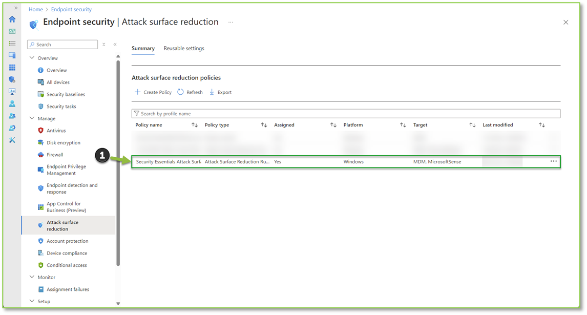 Defender Attack Surface Reduction All-Rule Exception