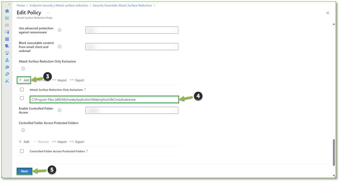 Defender Attack Surface Reduction All-Rule Exception
