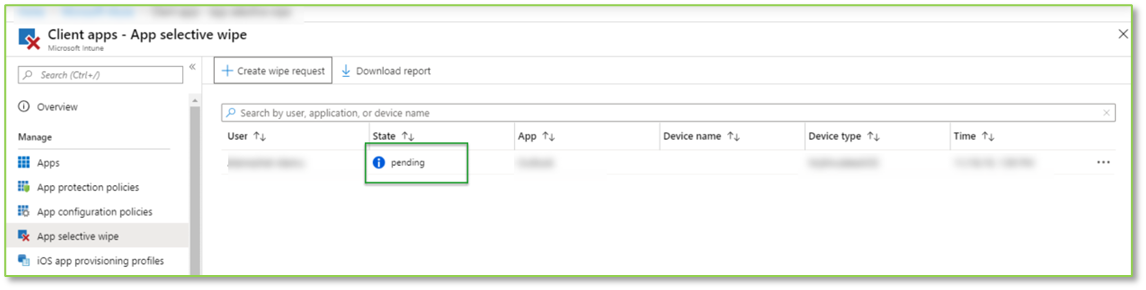 Mobile Device Selective Wipe Action