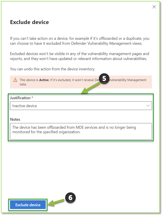 MDE Device Exclusion